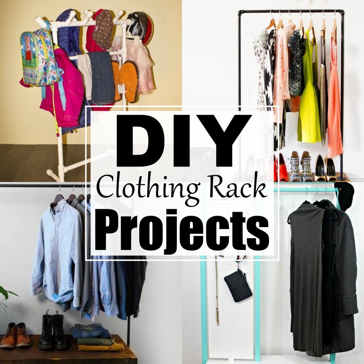 26 DIY Clothing Rack Projects For Cheap - All Sands