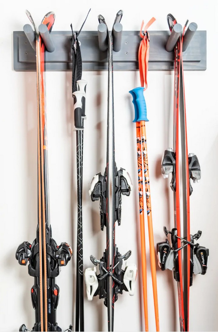 13 DIY Ski Rack Projects For Organizing Your Skiing Boards - All Sands