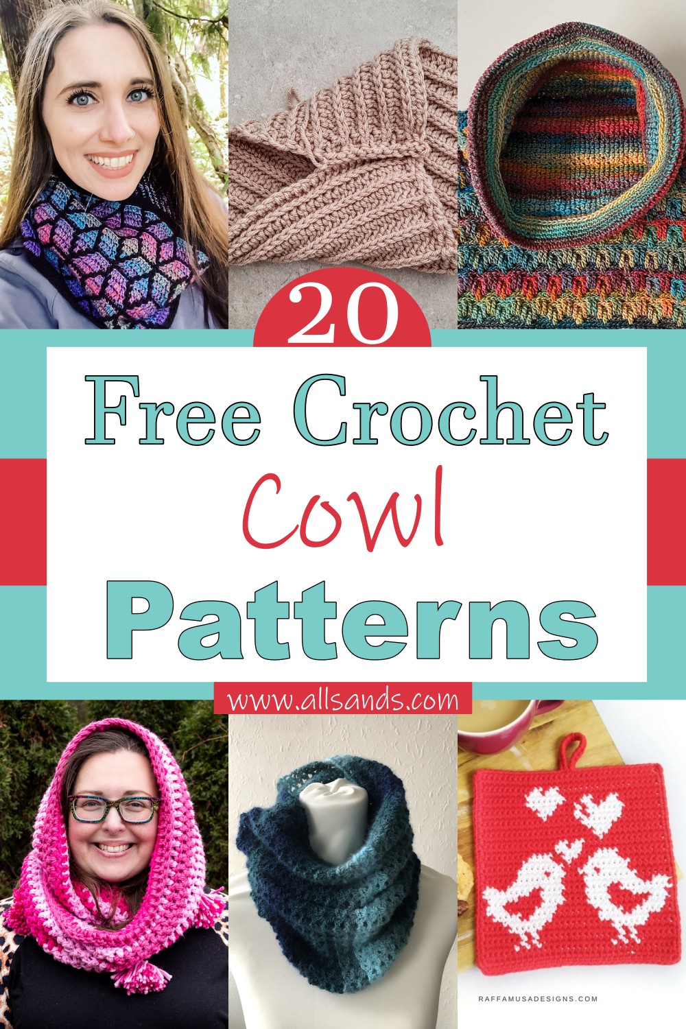 20 Free Crochet Cowl Patterns For Beginners - All Sands