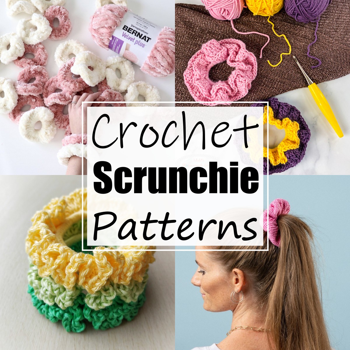 20 Crochet Scrunchie Patterns For Gift Giving - All Sands