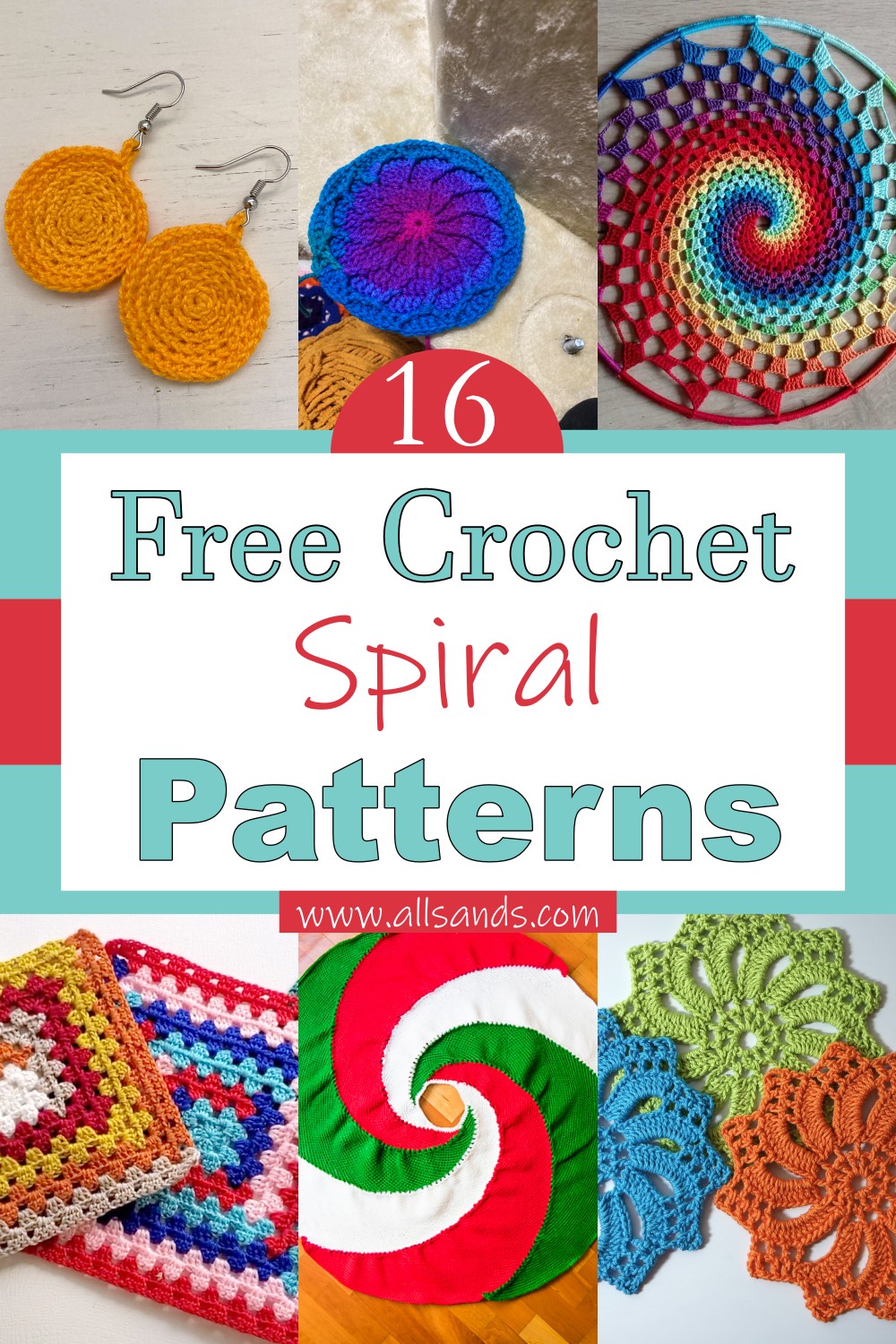 16 Free Crochet Spiral Patterns - All Sands