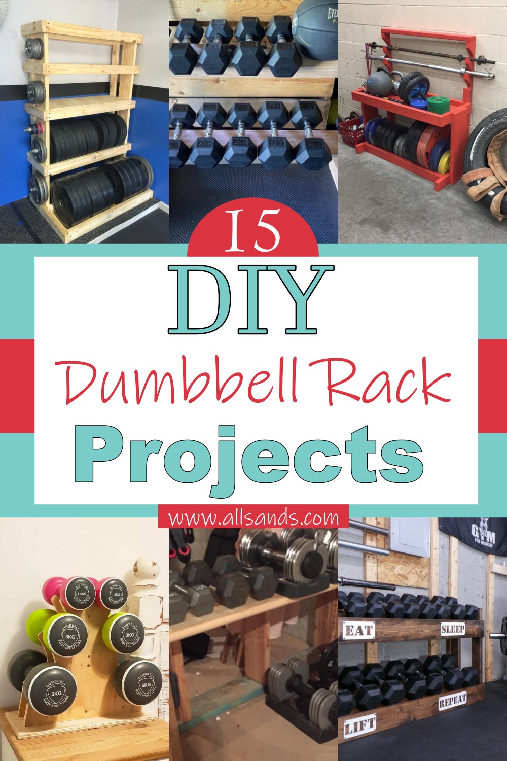 15 DIY Dumbbell Rack Projects For Weight Lifting - All Sands