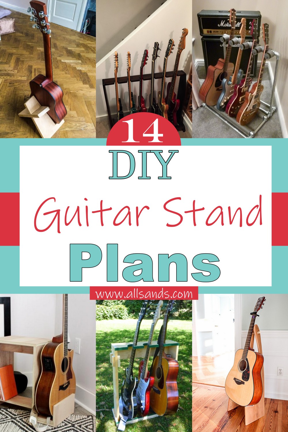 14 DIY Guitar Stand Plans For Organizing Your Guitars - All Sands