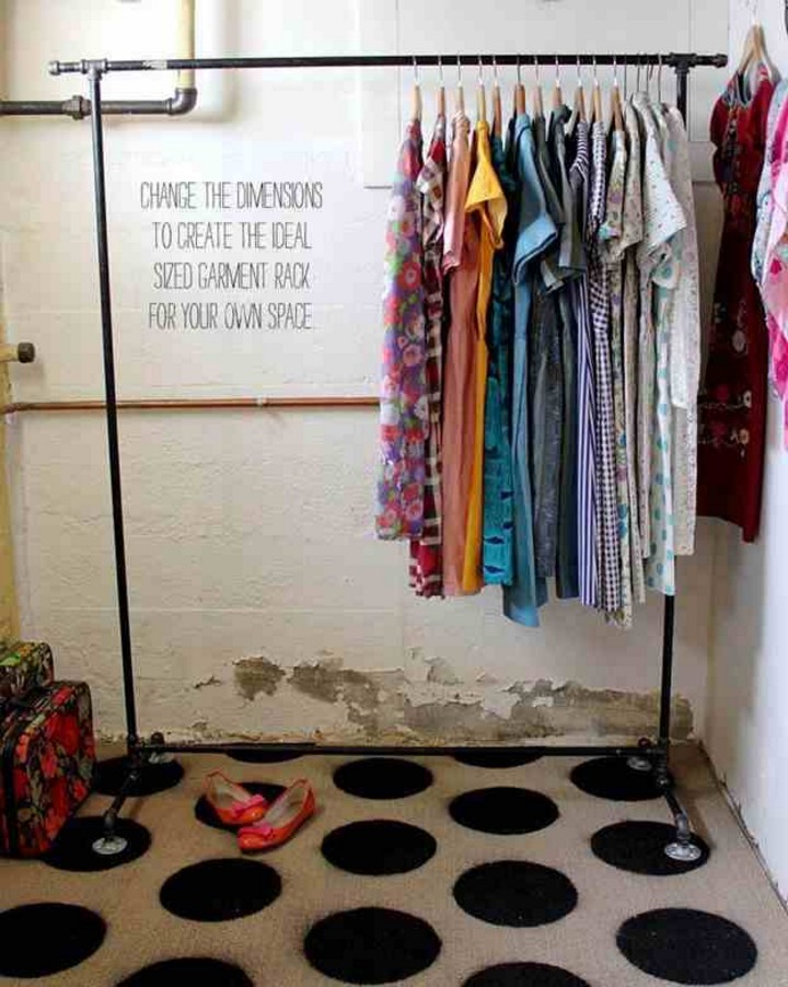 26 DIY Clothing Rack Projects For Cheap - All Sands