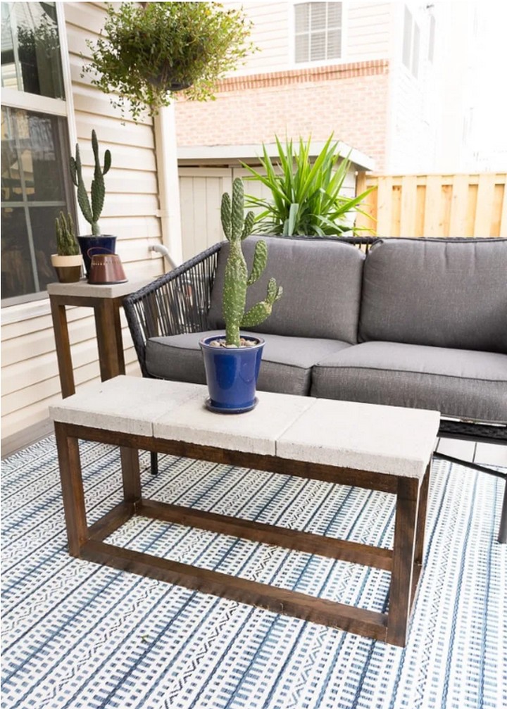 14 DIY Outdoor Coffee Table Ideas & Designs - All Sands