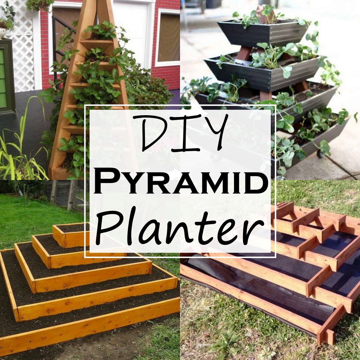 10 DIY Pyramid Planter Plans Free - All Sands