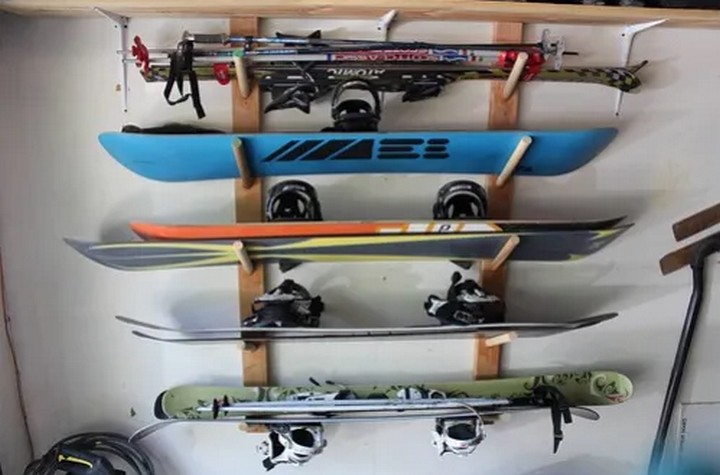 13 DIY Ski Rack Projects For Organizing Your Skiing Boards - All Sands