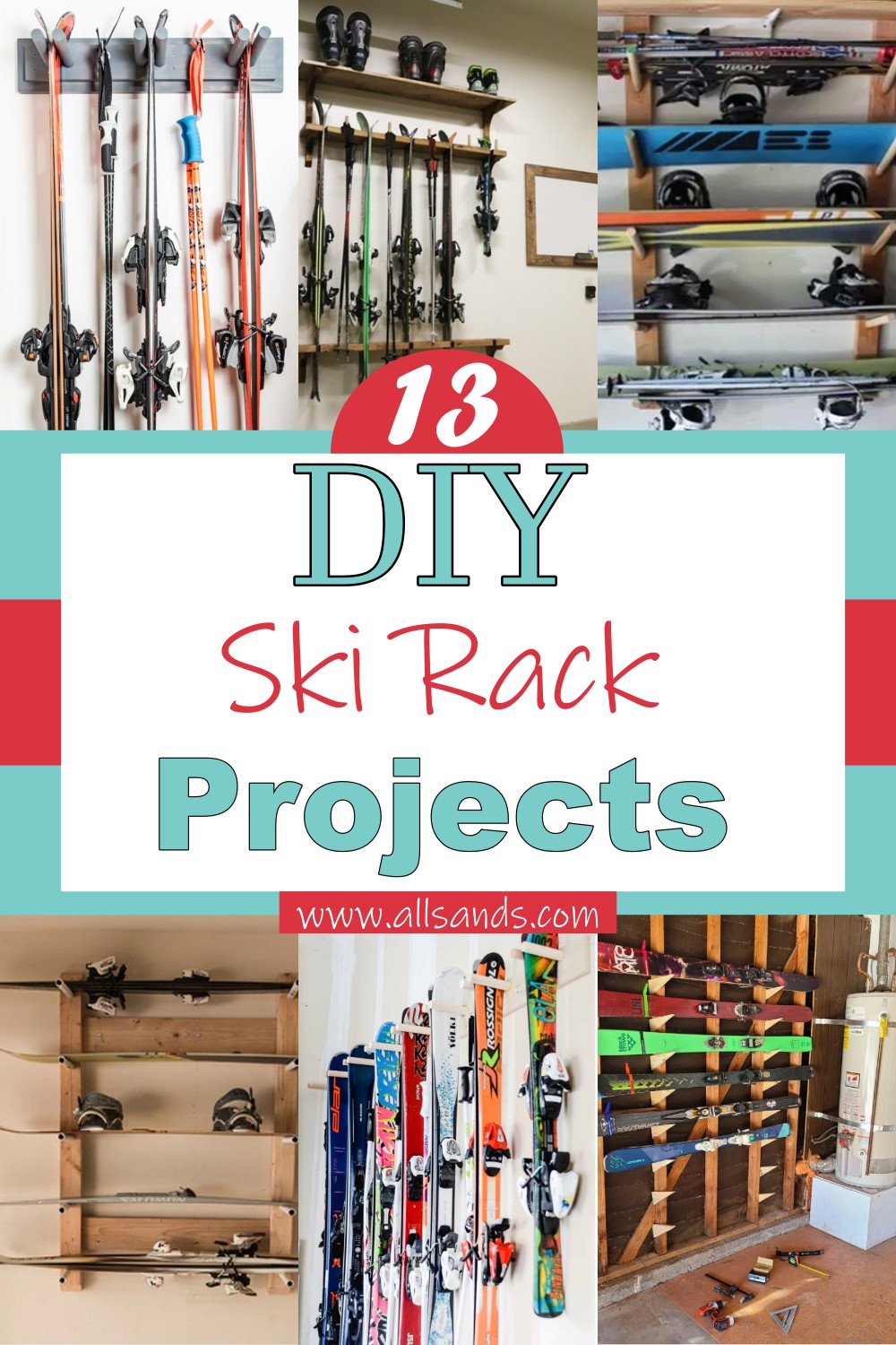 13 DIY Ski Rack Projects For Organizing Your Skiing Boards - All Sands