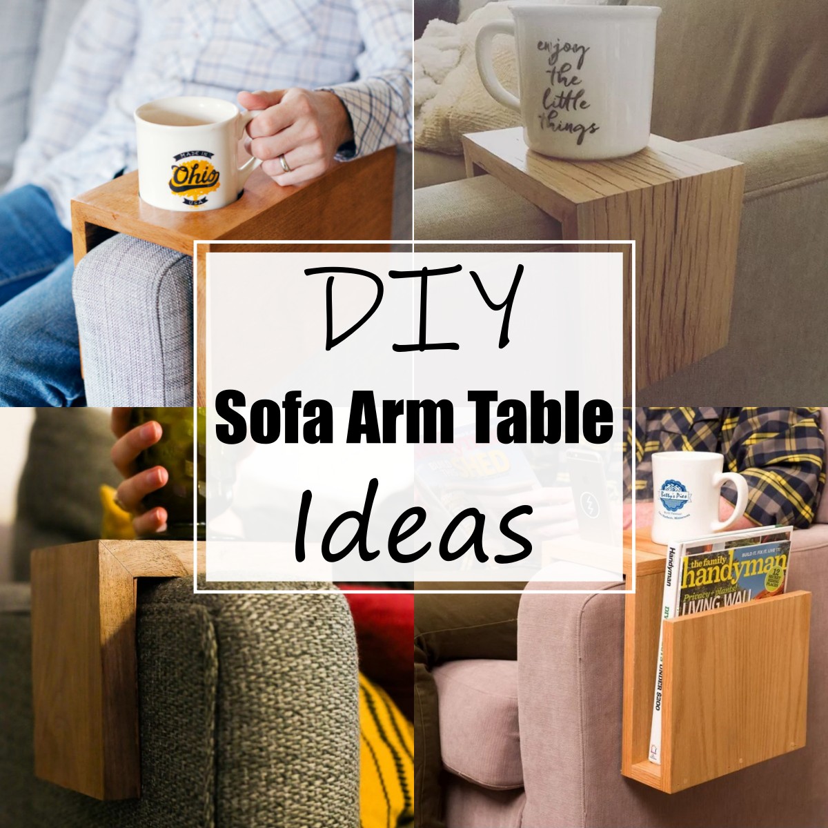 27 DIY Sofa Arm Table Ideas For Living Room - All Sands