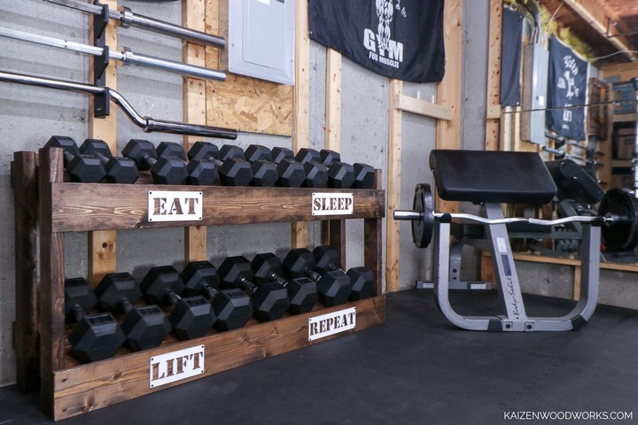 15 DIY Dumbbell Rack Projects For Weight Lifting - All Sands