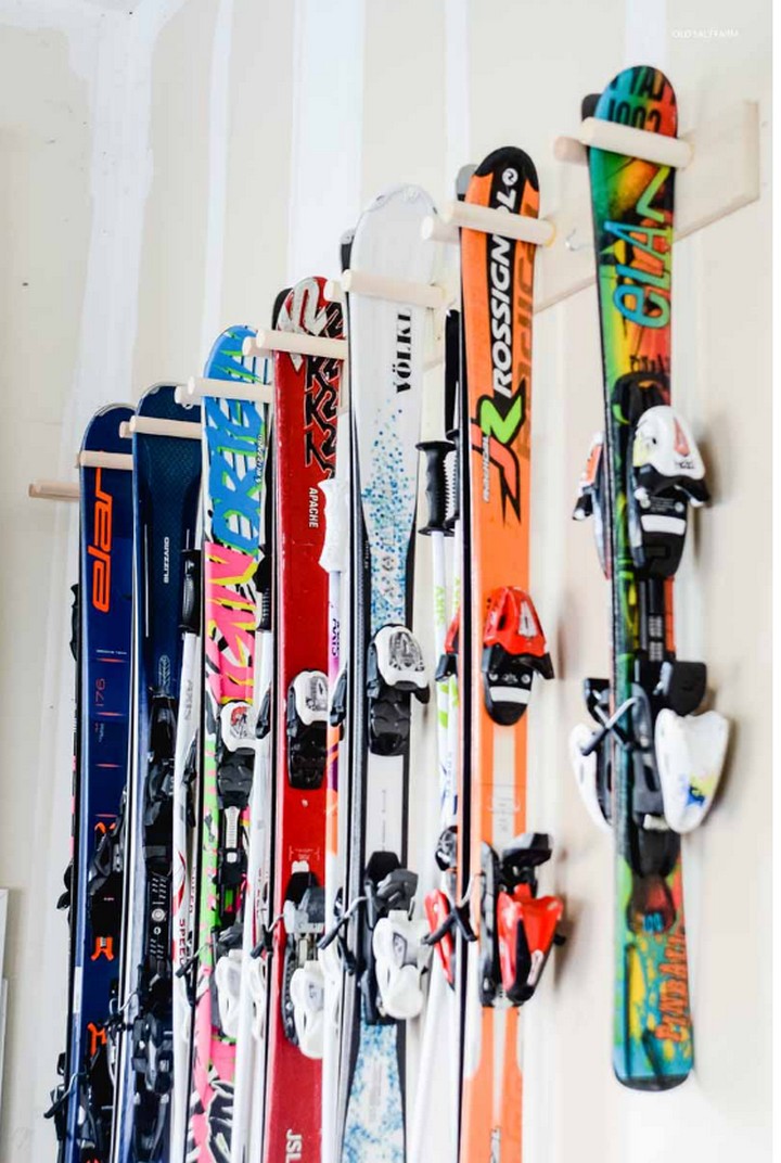 13 DIY Ski Rack Projects For Organizing Your Skiing Boards - All Sands
