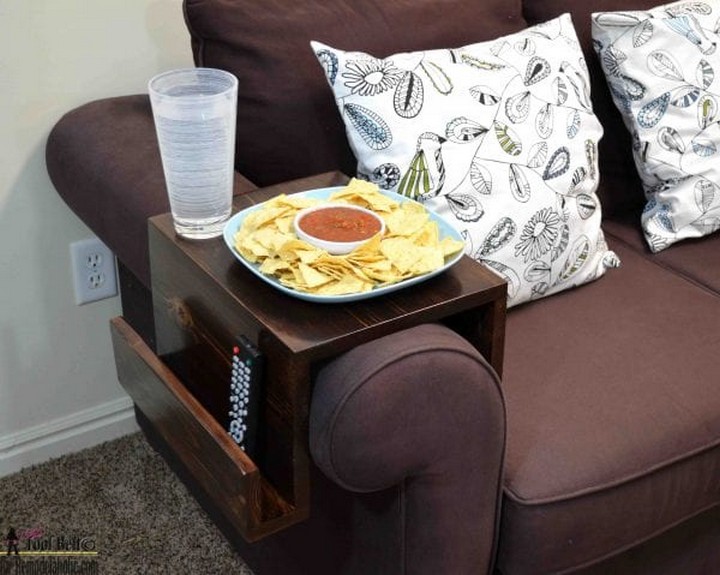 27 DIY Sofa Arm Table Ideas For Living Room - All Sands