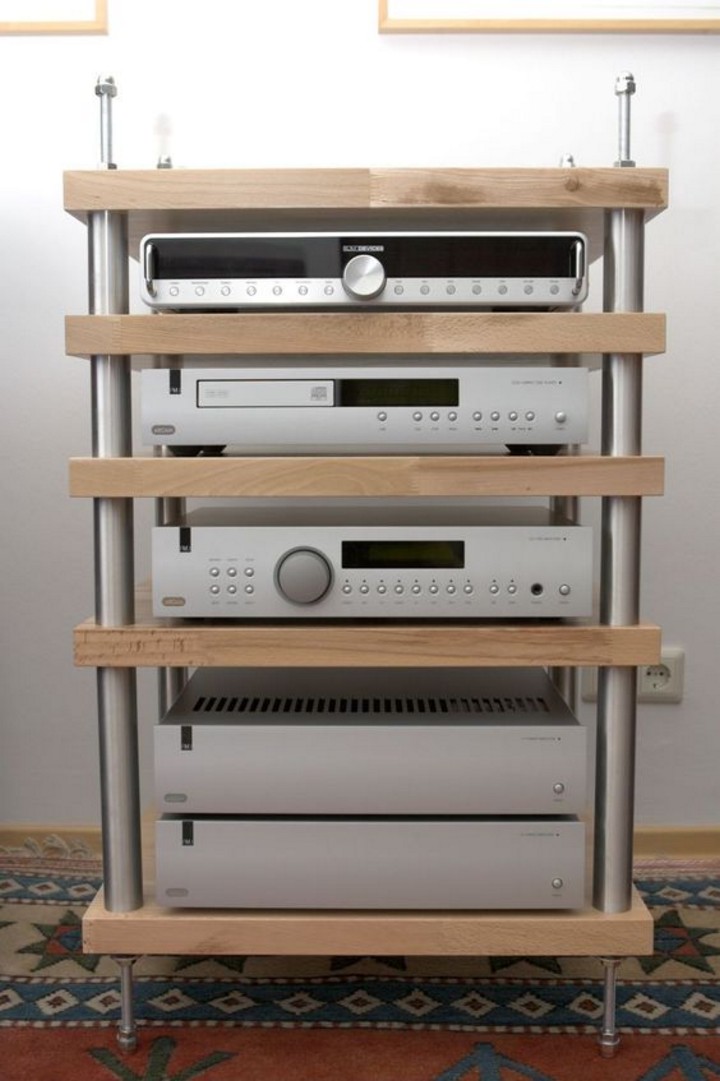 21 DIY Audio Rack Plans For Stereo Room - All Sands