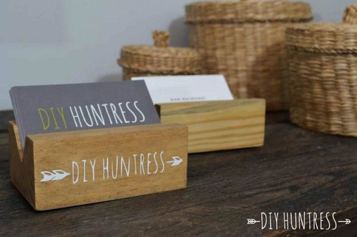 27 DIY Business Card Holder Ideas For Desk - All Sands