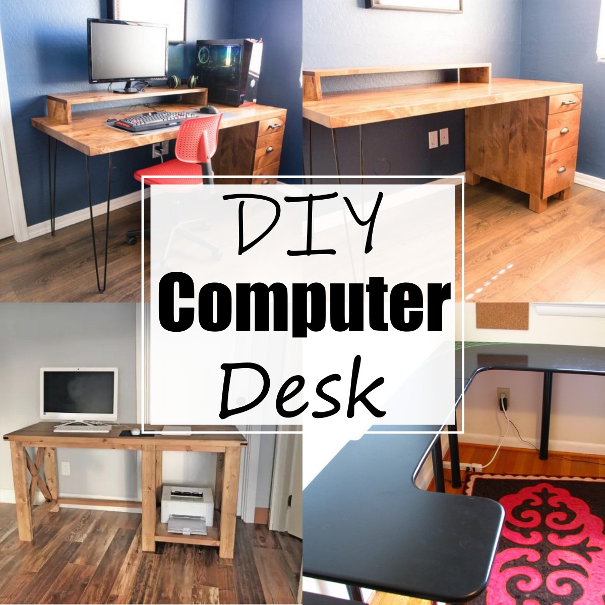 13 DIY Computer Desk Ideas For Workspace - All Sands