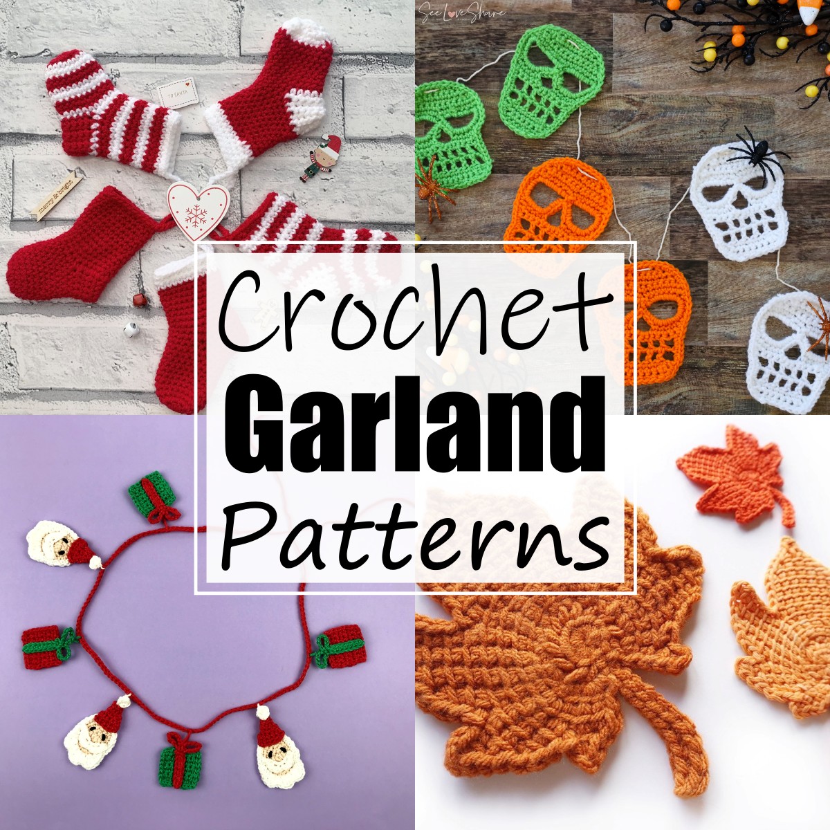 15 Free Crochet Garland Patterns For Decorations - All Sands
