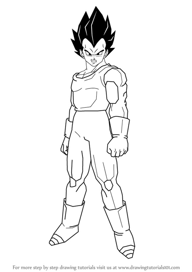 13 Easy Vegeta Drawings With Guide - All Sands
